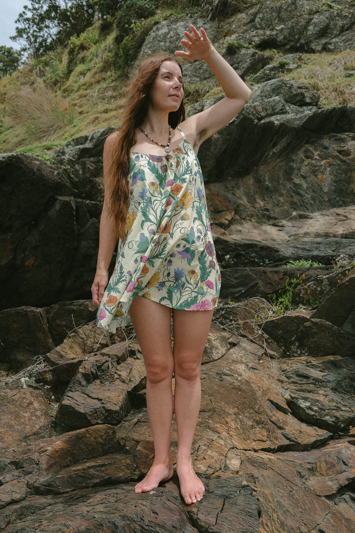 Lucia Mini Dress - Nymphs - Butter – Moonface Clothing