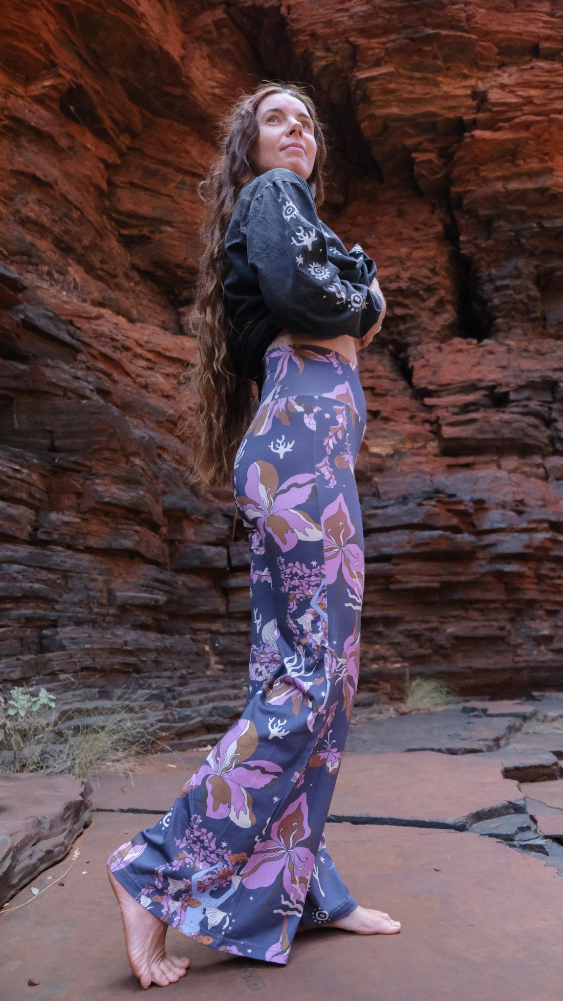 Long Flares - Indigo Mermaids – Moonface Clothing