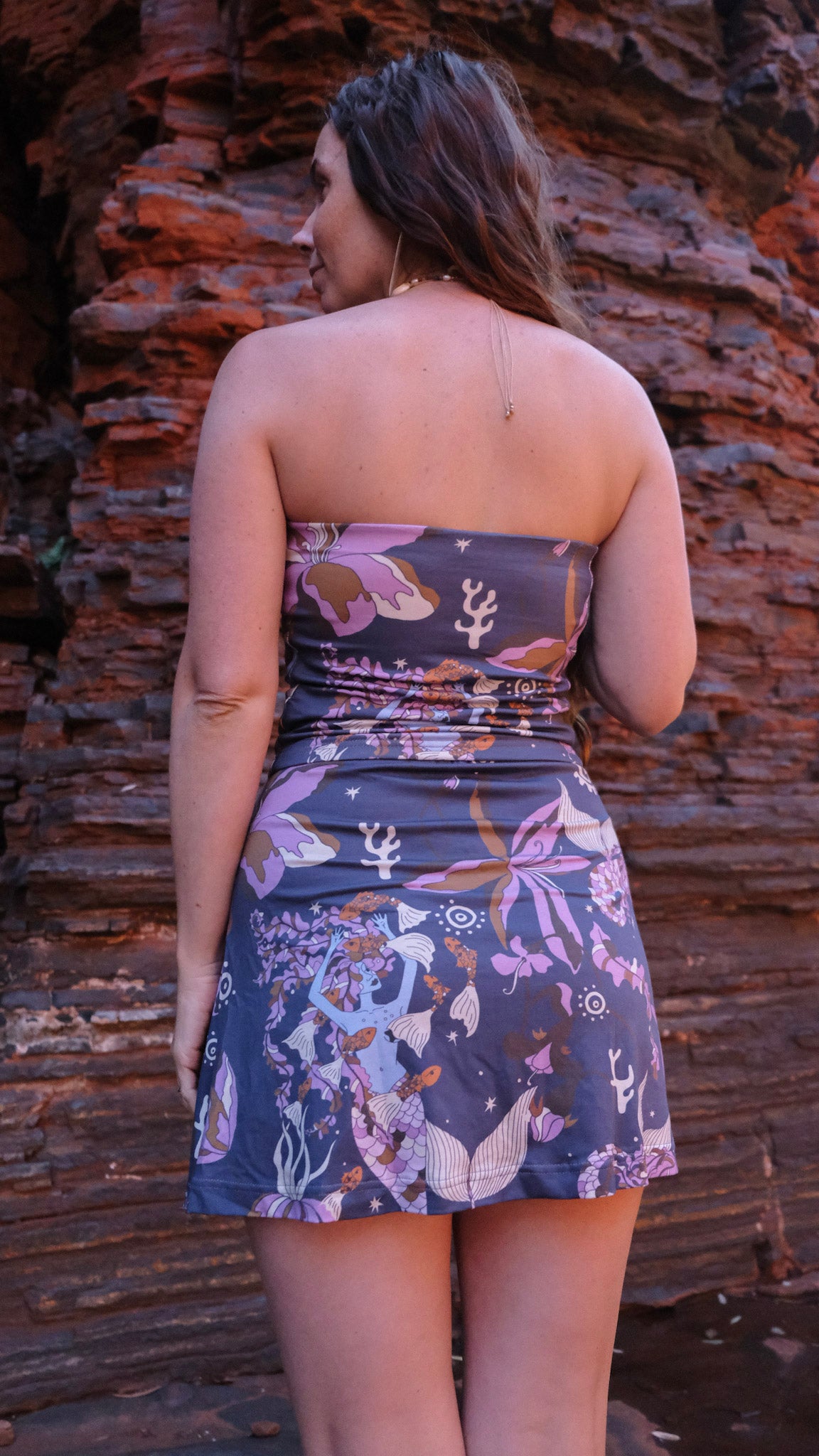 Tube Top - Indigo Mermaids – Moonface Clothing
